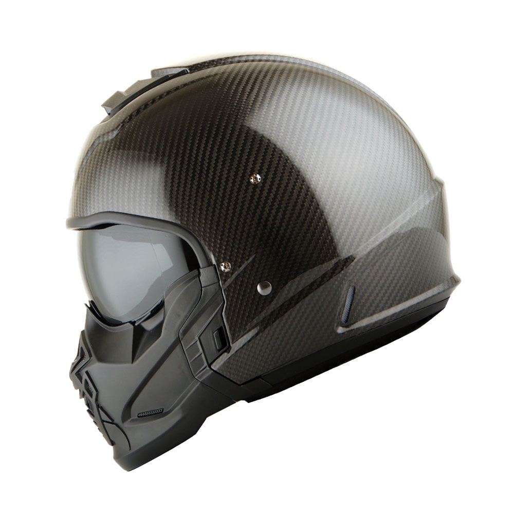 Martian Genuine Real Carbon Fiber Motorcycle Open Face Helmet HB-B2 ...