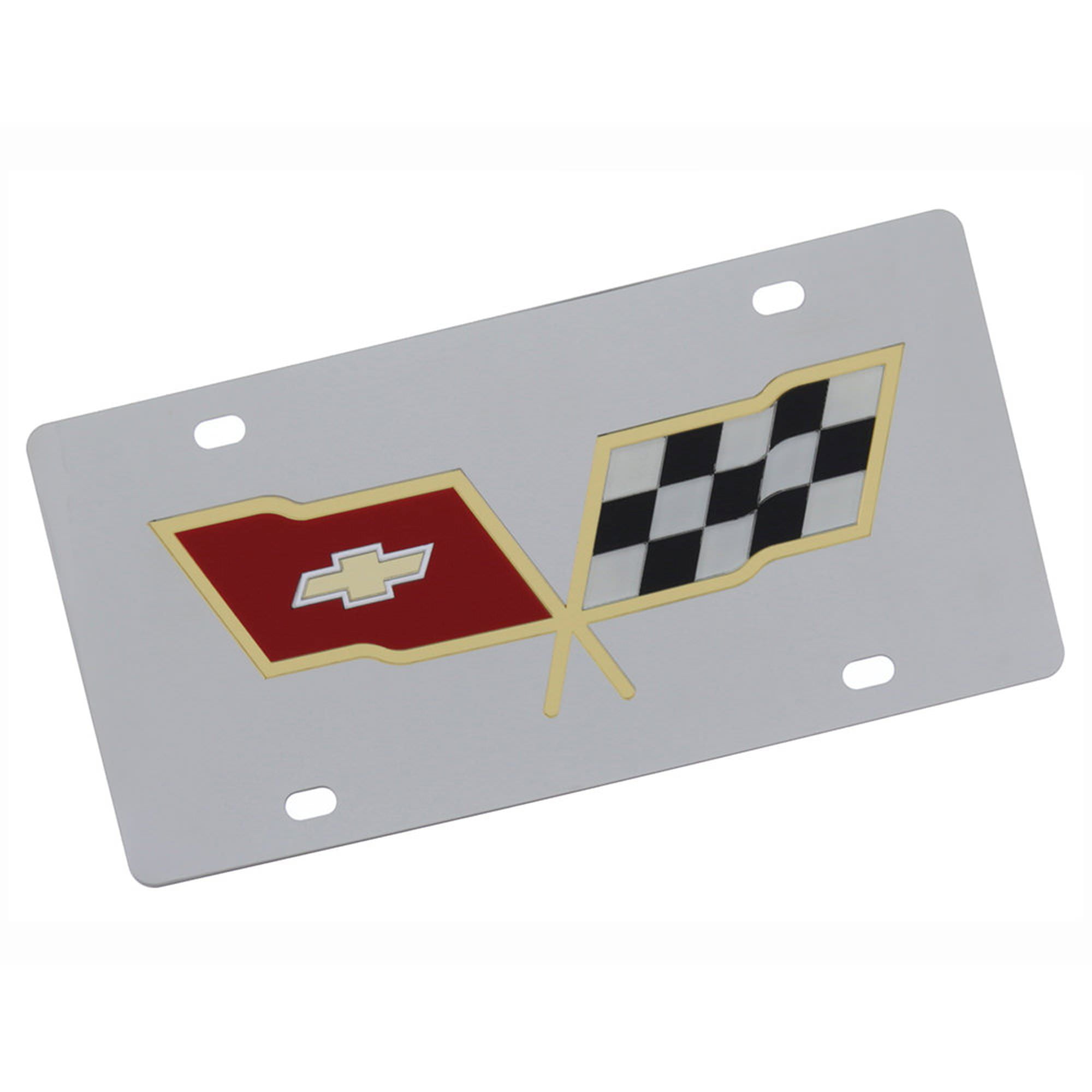 Corvette C3 Logo License Plate (Gold On Chrome) - Walmart.com