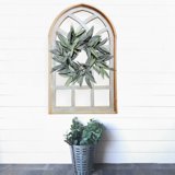 Farmhouse Wooden Wall Window Arch - The Paradise Fields Large Wood ...