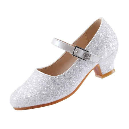 EIgHT KM girls High Heel Dress Shoes Mary Jane Princess Wedding Party ...