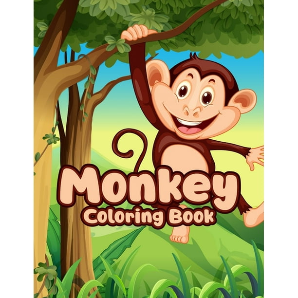 Monkey Coloring Book: Monkey Coloring Book for Kids 50 Cool Monkey ...