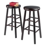Winsome Oakley Bar Stool with Swivel, Brown, Set of 2 - Walmart.com