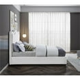 Bowery Hill Contemporary Cream Linen Textured Fabric Full Bed - Walmart.com