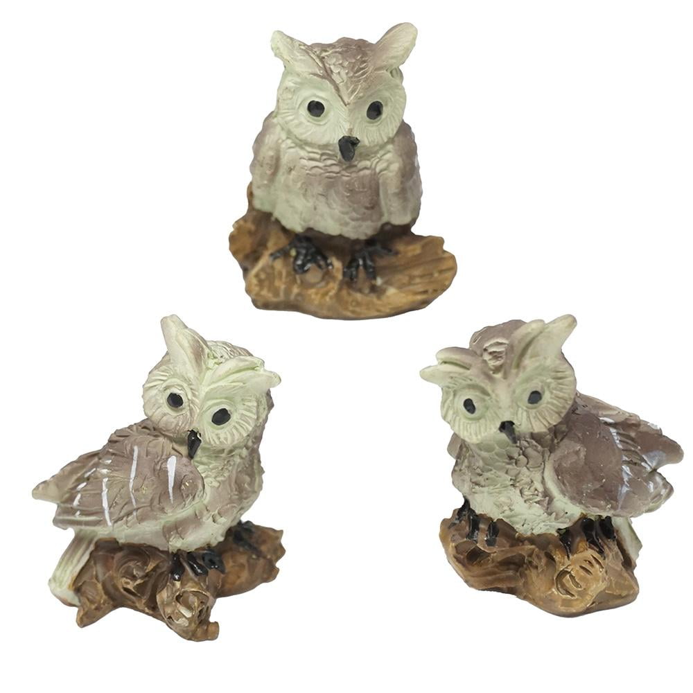 Mini Owl Resin Figurines, Assorted Sizes, 3-Piece - Walmart.com