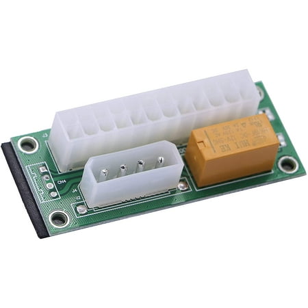Multiple Power Supply Adapter, Dual PSU ATX 24 Pin to Molex 4 Pin ...
