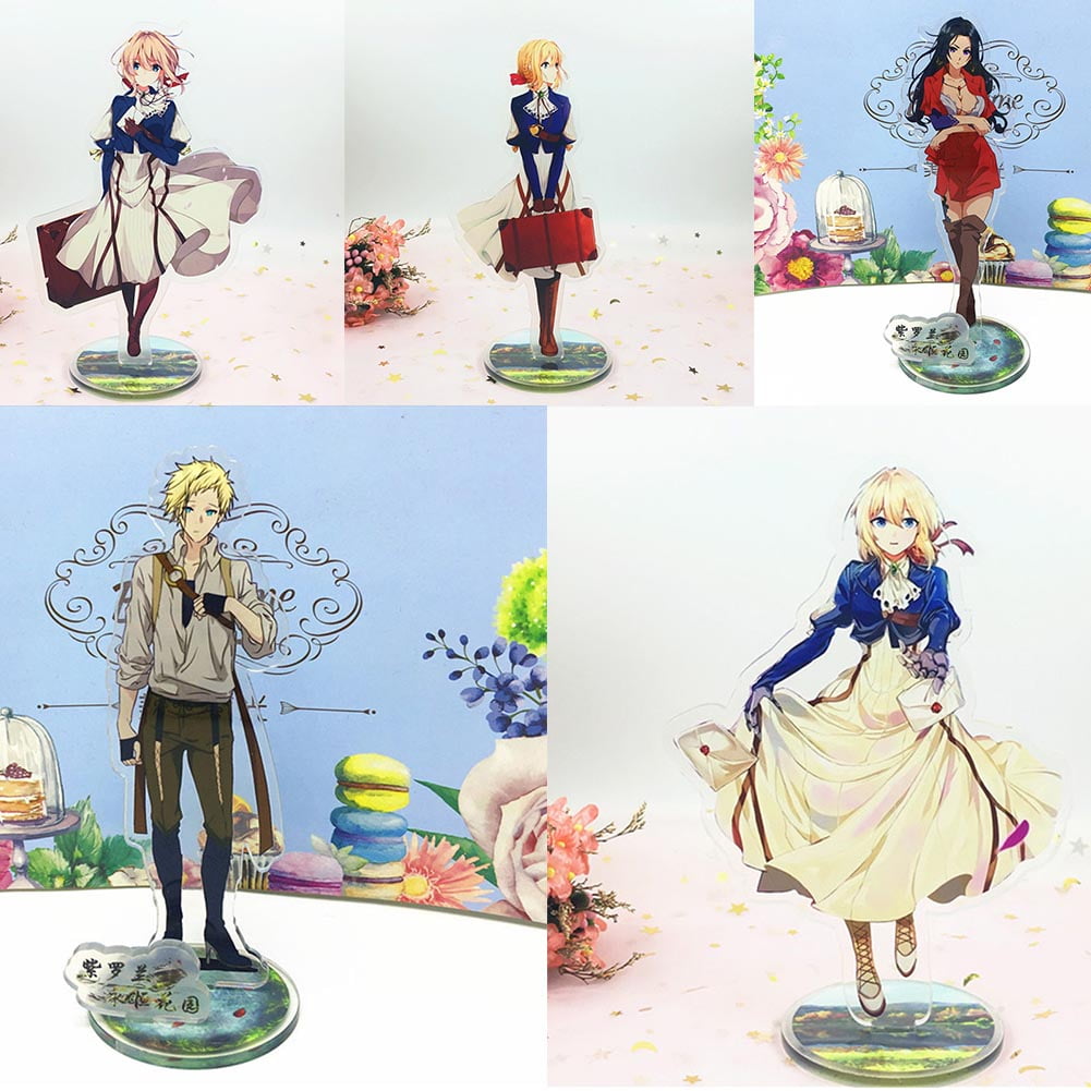 Buy Cyan oak Violet Evergarden Anime Acrylic Standing Figure Double ...