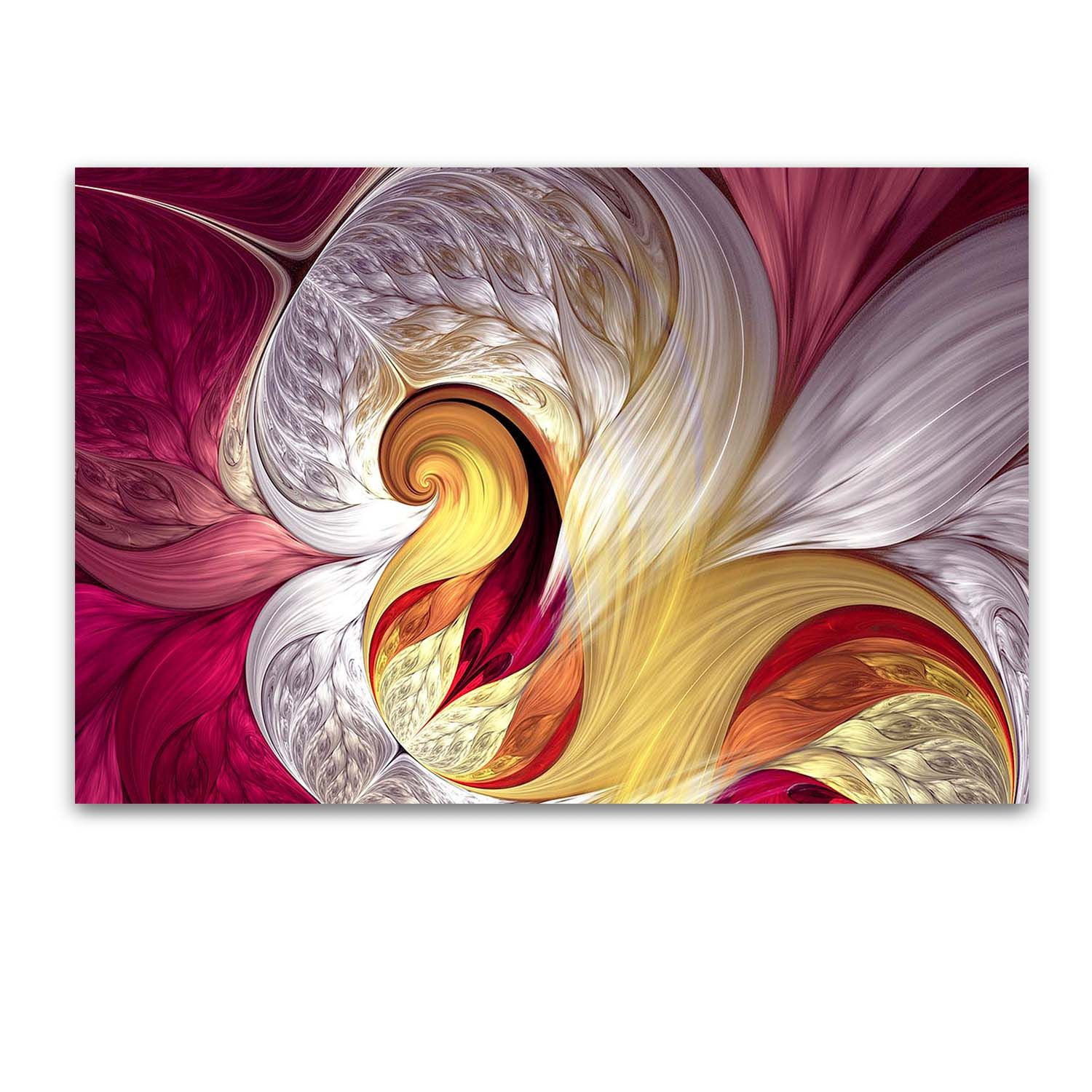 Startonight Tempered Acrylic Glass Wall Art Abstract Colorful Curves Artwork 24 X 36 Inches