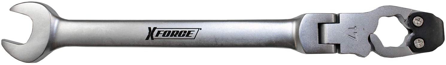 Ratcheting Flare Nut Brake Line Wrench Metric Open Flex 17mm For