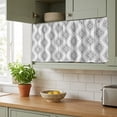 Black Concentric Diamond Cabinet Curtains for Kitchen 10"W x 11"L ...