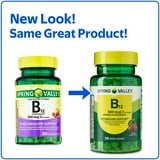 Spring Valley Sublingual Vitamin B12 Supplement, Cherry Flavor, 500 mcg ...