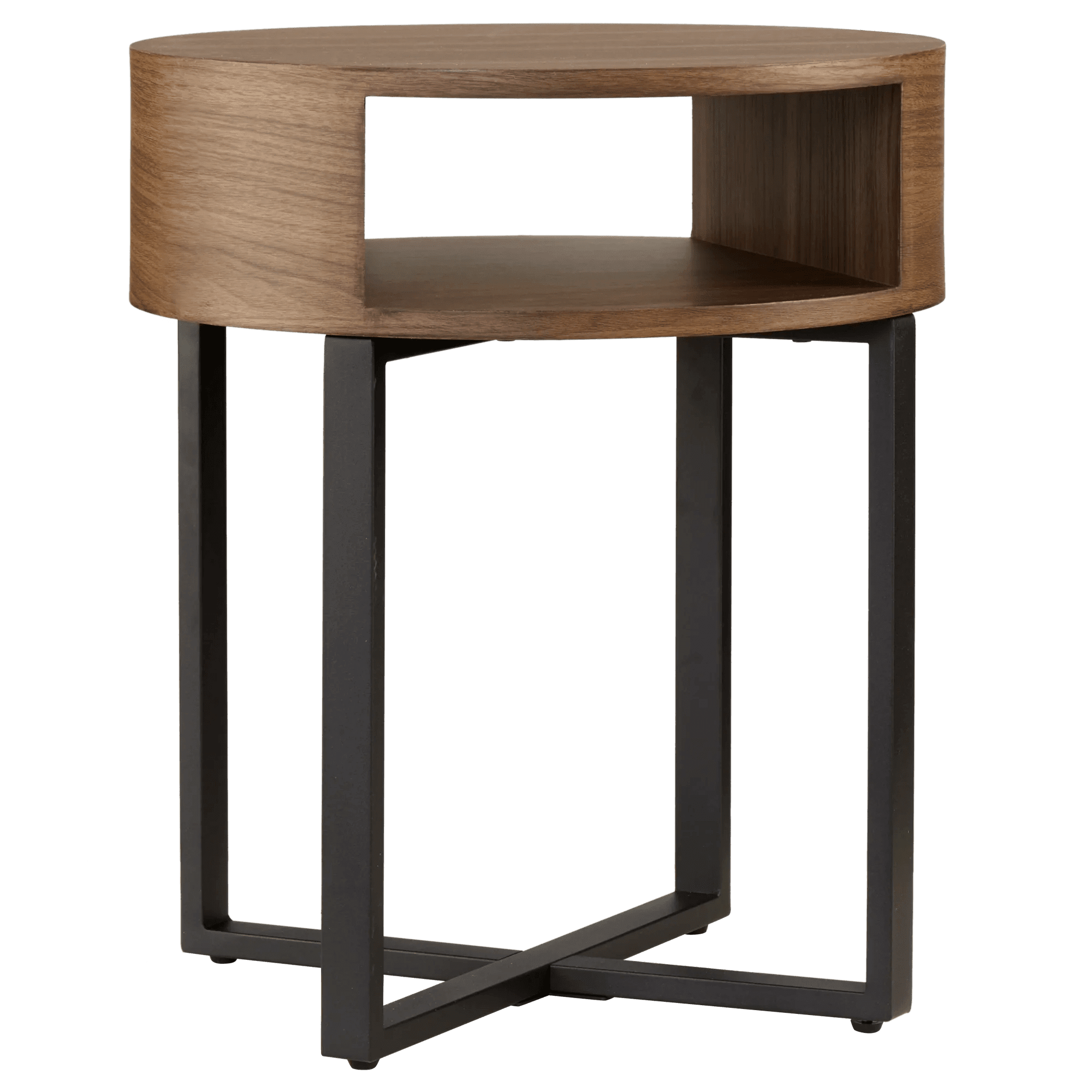 Click here for Bouclair Metal And Walnut Side Table prices