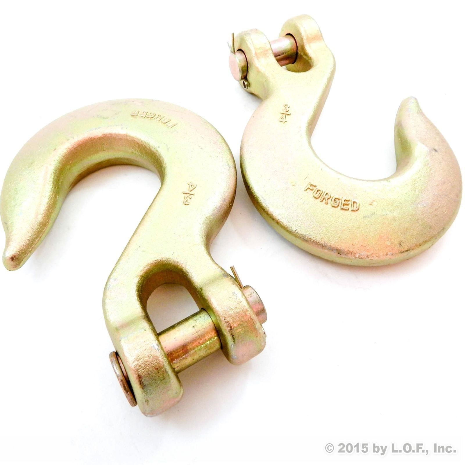 Red Hound Auto 2 Forged Alloy Clevis Slip Hook Tow - 3/4 Inches - Grade ...