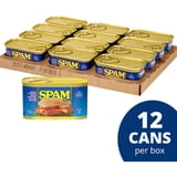 SPAM Classic Shelf-Stable Canned Pork with Ham 7 oz Aluminum Can 12 ...