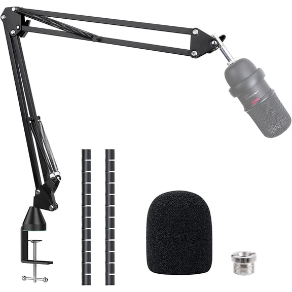 2 PACK - Professional Studio Microphone Boom Stand with Wheels by ...