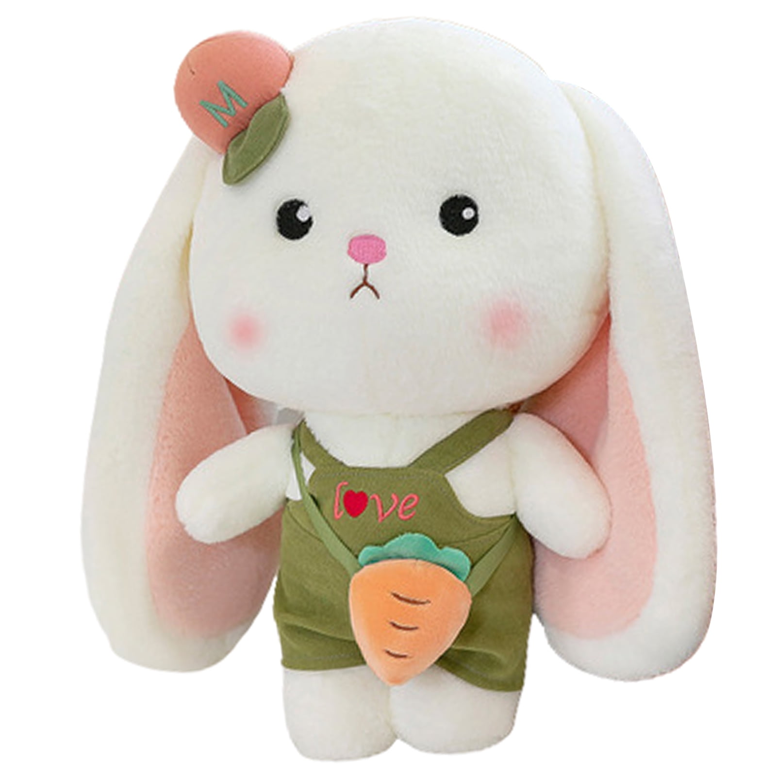 Hesroicy Rabbit Plush Toy Carrot Rabbit Shape Soft Pastel Colors Throw ...