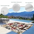 Bones Dog Claws Indoor Outdoor Rugs 5x7 Ft, Red Brown Black Bone ...