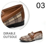 JITAI Men's Leather Shoes Pattern Printing Men Dress Loafer Shoes Brown ...