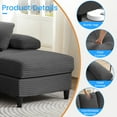 Puremind 112" U Shaped Sofa, 4 Seat Sofa with Double Chaises, Corduroy ...