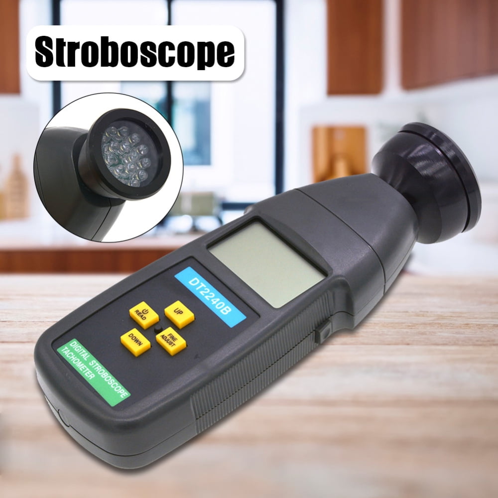 DT2240B Digital Non-Contact Flash Stroboscope Tachometer Photoelectric ...