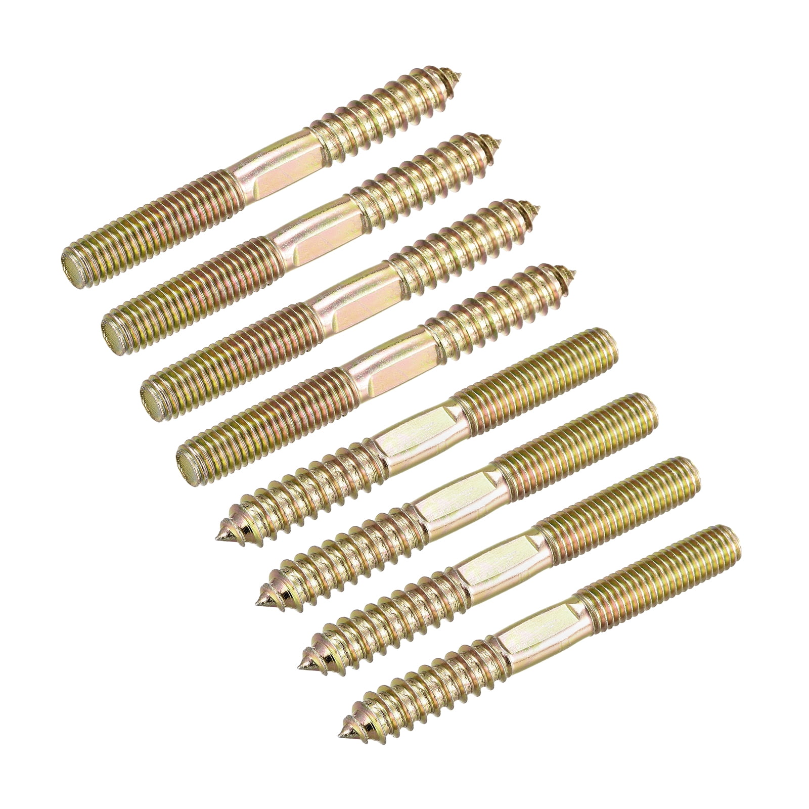 M10x90mm Hanger Bolts, 8 Pack Double Head Thread Dowel Screws for Wood ...