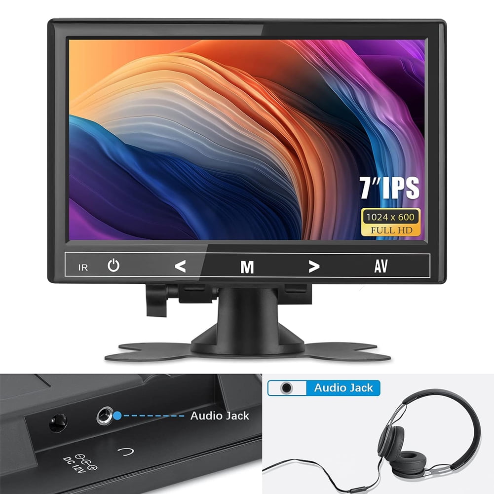 Monitor Compatible Con 7 Pulgadas Monitor Seguridad HD Con Resolución ...