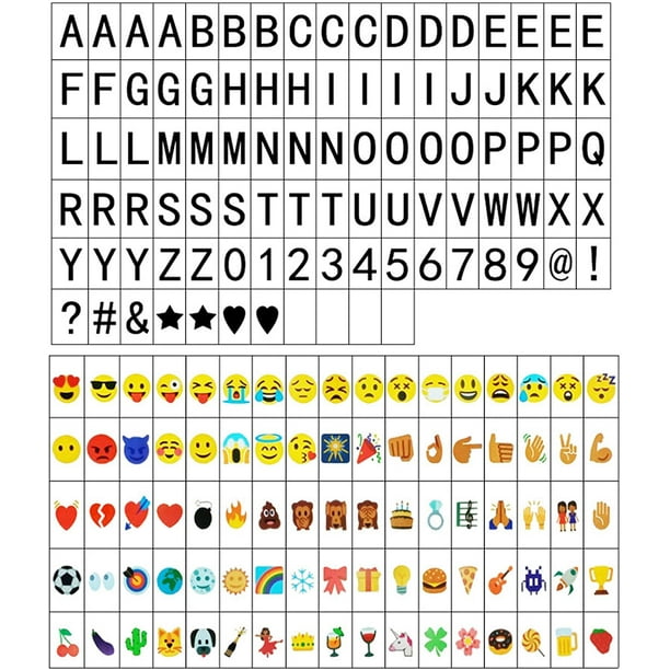 Black & Color Letters,Light Box Letter Piece， Numbers, Emojis Symbols ...