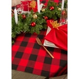 DII Red Buffalo Check Table Topper, 40x40", 100% Cotton - Walmart.com