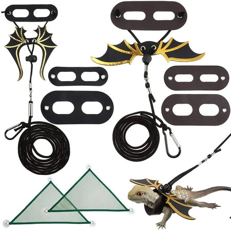 Adjustable Lizard Leash Sets, 3 Sizes Reptile Harness Bearded Dragon ...