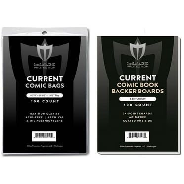 BCW Re-Sealable Comic Book Bags - Modern, 6 7/8" x 10 1/2", 100 Count ...
