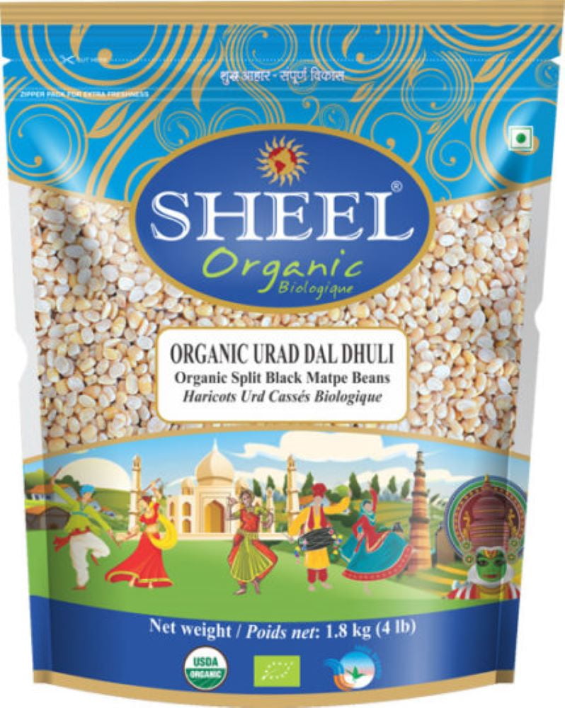 Sheel Organic Urad Dal Dhuli / Split Black Matpe Beans 4 lbs - Walmart.com