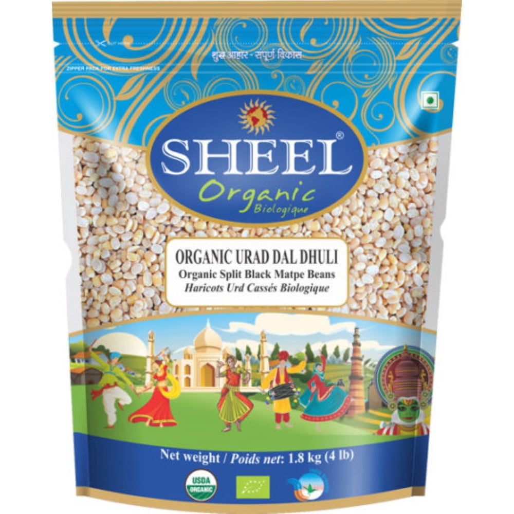 Sheel Organic Urad Dal Dhuli / Split Black Matpe Beans 4 lbs - Walmart ...