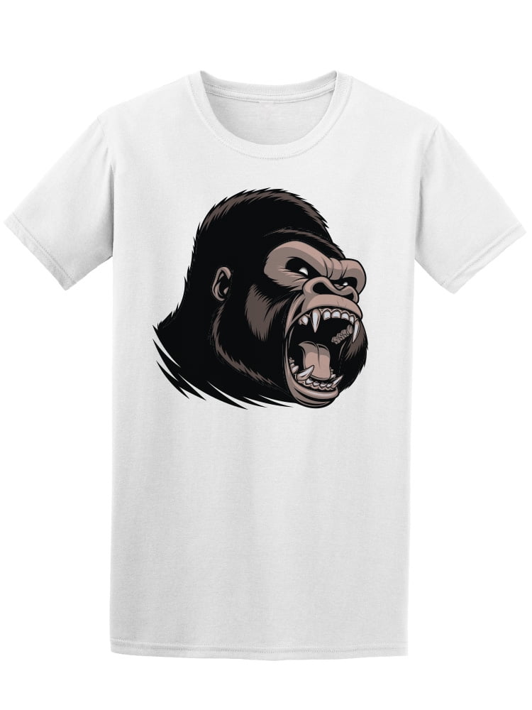 Ferocious Gorilla Screaming Tee Men's -Image by Shutterstock - Walmart.com