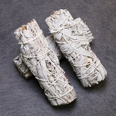 3 Pack Mixed White Sage and Blue Sage Smudge Sticks | Grown in California Smudge Bundles with ...