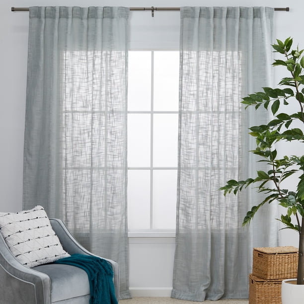 MoDRN Naturals Open Weave Curtain Panel Pair - Walmart.com - Walmart.com