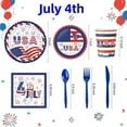 Patriotic Party Disposable Dinnerware Set, American Flag Disposable ...