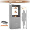 Aheaplus Closet Drawers System, 21.3" Wood Closet Organizer System with ...