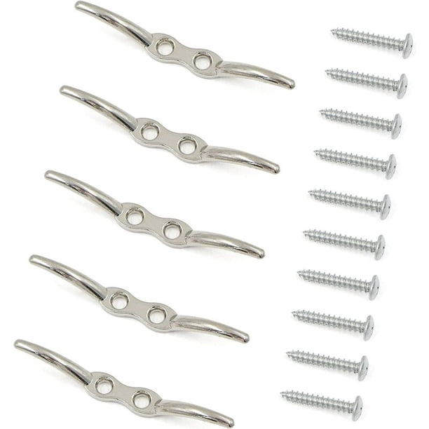 Mooring Cleats Blind Hook Mast 5 Pieces Stainless Steel Cable Ties Flag ...