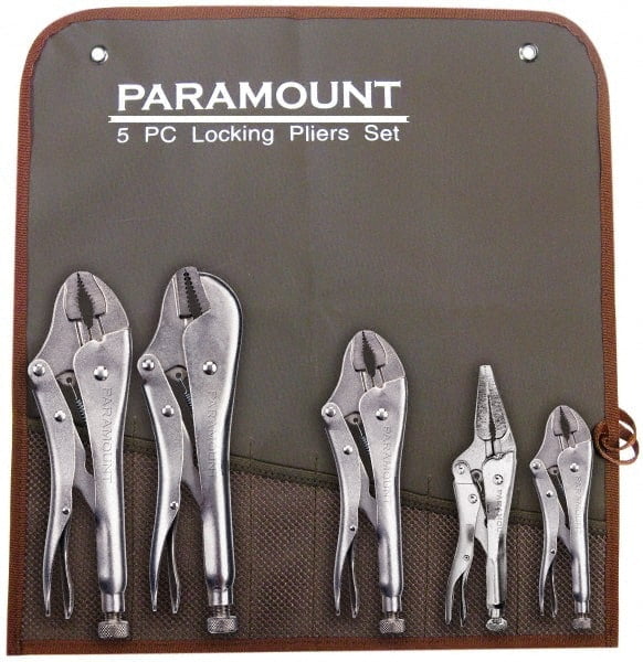Paramount 5 Piece Locking Plier Set Comes in Kit Roll - Walmart.com