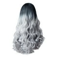 Wentin Sexy Women Long Hair Black Gradient Big Long Curly Wigs Rose Net ...