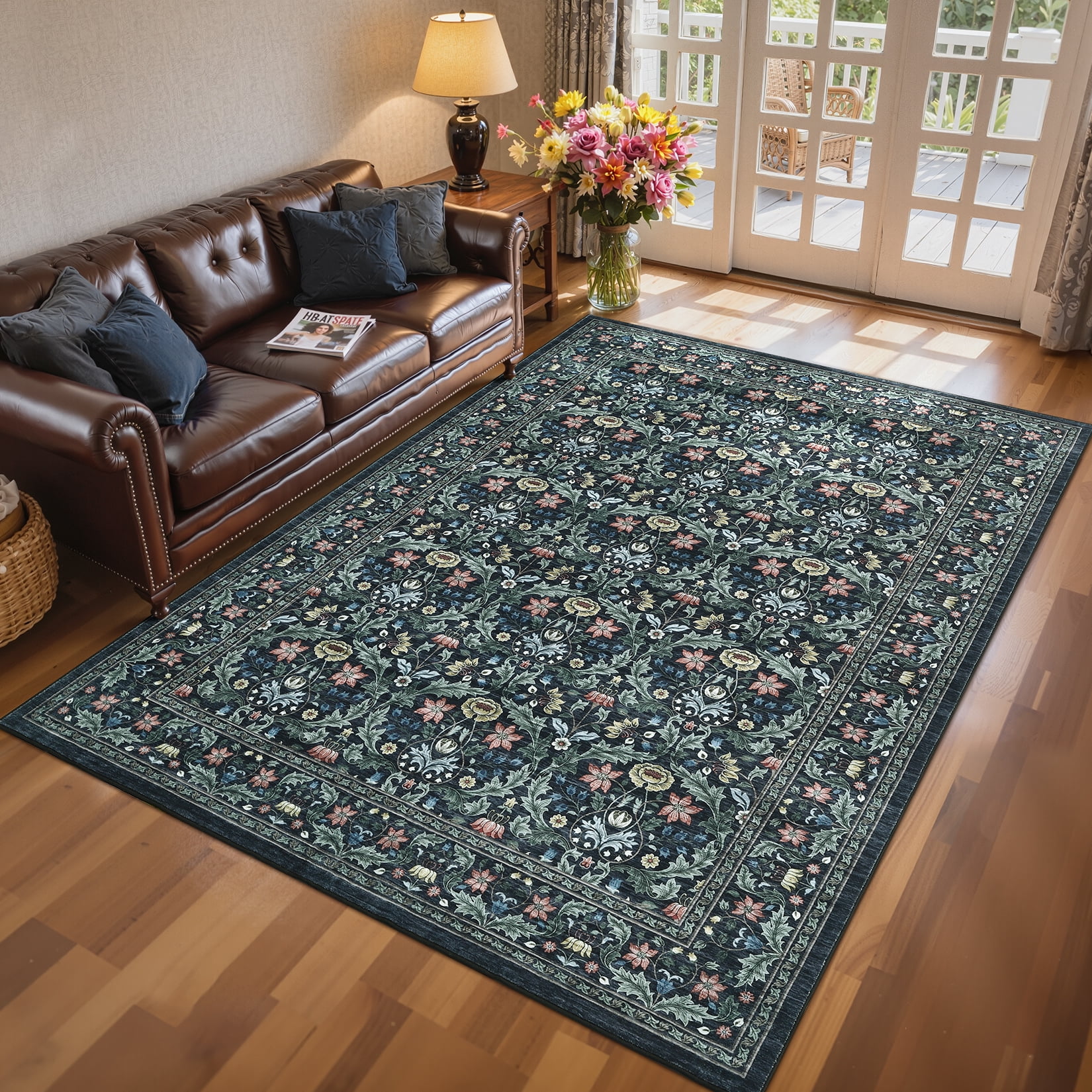 Click here for Garvee 9x12 Vintage Floral Area Rug Washable Farmh... prices