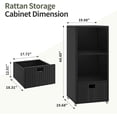 Rattan Outdoor Pool Towel Rack Cabinet, Wicker Pool Storage Bins ...