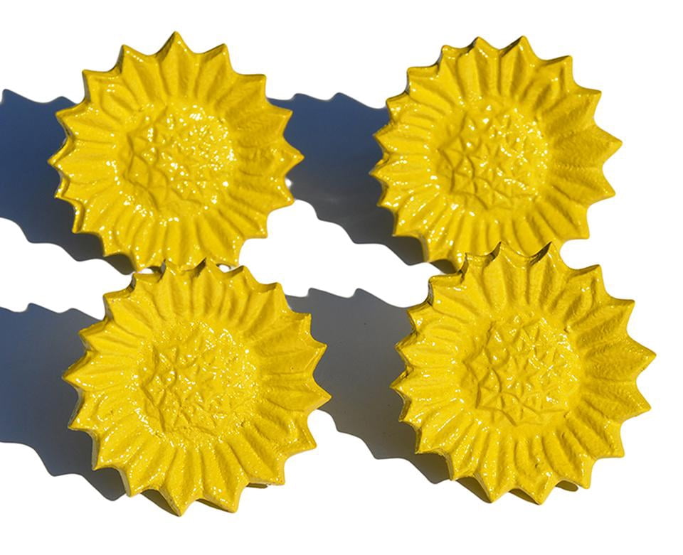 Yellow Sunflower Napkin Ring Set of 4 - Walmart.com
