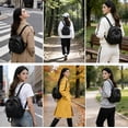 Sunyuer Soft PU Leather Small Backpack for Women – Lightweight ...