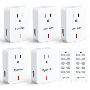 Etekcity Indoor Wireless Remote Control Power Outlet Light Switches 5-2 ...