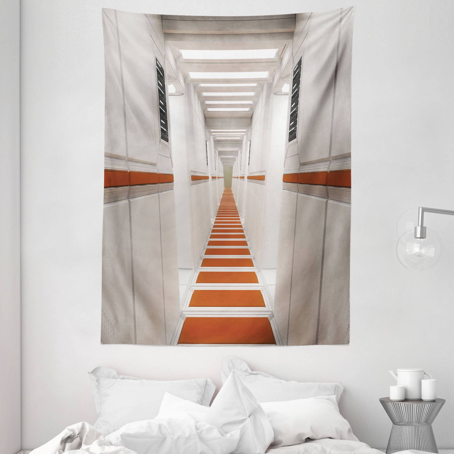 Outer Space Decor Tapestry, Spacelaunch Spaceship Futuristic Interior ...