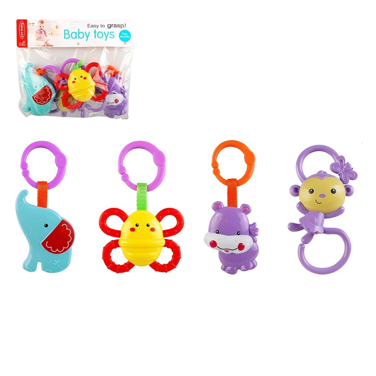 SONAJAS PARA BEBE BABY TOYS CON ARITOS 4 PIEZAS | Walmart en línea