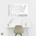 United States Map - USA Poster, US Educational Map - With 2 Letter ...