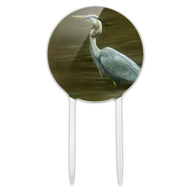 Acrylic Great Blue Heron Cake Topper Party Decoration for Wedding ...