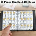 TSV Coin Album Collection Book, Waterproof PVC Pages, 480 Pockets, Soft ...