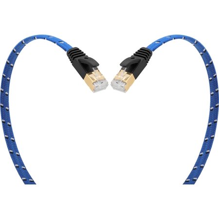 CAT7 RJ45 10Gbps Ethernet Internet Cable Nylon Braid STP LAN Network ...